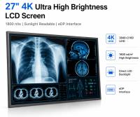 China 27 Inch 4K UHD Medical LCD Display 1800 Nits High Brightness eDP for sale