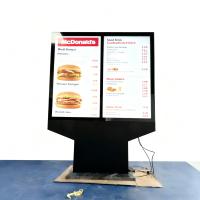 China 55-Inch Outdoor Waterproof Dual-Screen Menu Board With Sunscreen Thermal Treatment Middle East Available for sale