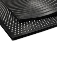 China Traction Surface Horse Stable Mats Grooved Bottom Rubber Trailer Mats for sale