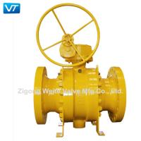 China 600LB WCC Gear Operated Ball Valve 16 Inch Carbon Steel Socket Welded for sale