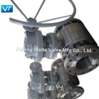 China Gear Box DN 200 Metal Seal Ball Valve Spray Welding Tungsten Carbide for sale