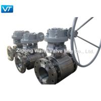 China Gear Box DN 200 Metal Seal Ball Valve Spray Welding Tungsten Carbide for sale