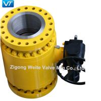 China DN200 Soft Seated Ball Valve Gear Operated Trunnion Mounted for sale