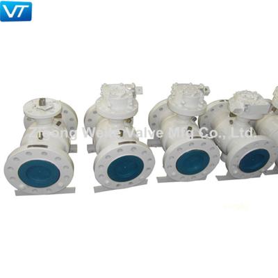 China 600LB Carbon Steel Flanged Ball Valve With ISO5211 Fully Welded 6 Inch for sale
