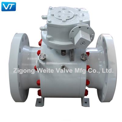 China Worm Gear Operated Oil Pipeline Valves A105 Trunnion Mounted for sale