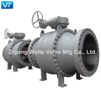 China Full Port Gear Operated 36 Inch Ball Valve WCB Carbon Steel ASME B 16.10 for sale