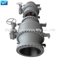 China Full Port Gear Operated 36 Inch Ball Valve WCB Carbon Steel ASME B 16.10 for sale