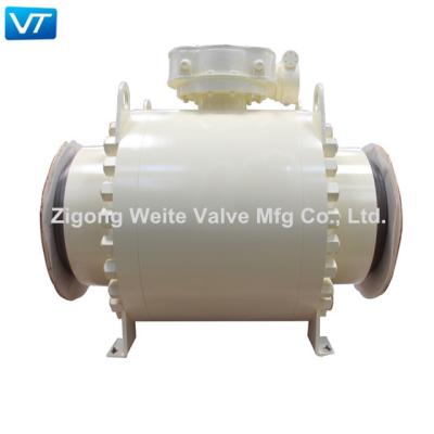 China Class 900 Pipeline Ball Valve API6D 30 Inch Trunnion Style Bare Stem for sale