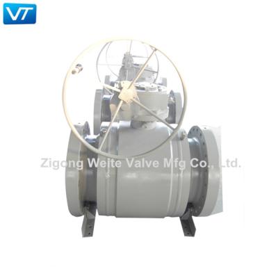 China Forged Steel A105 Gearbox Ball Valve 16 Inch Class 600 ASTM a105 for sale