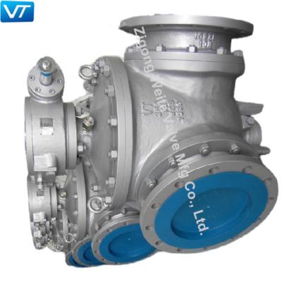 China Multi Port Ball Valve Carbon Steel 16 Inch DN250 3 Way Ball Valve for sale