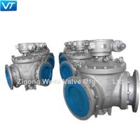 China Flange Ends Y Type Pipeline Ball Valve Bare Stem Carbon Steel for sale