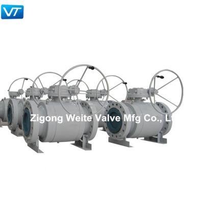 China Full Bore Fully Welded Ball Valve DBB Function Gearbox Operated for sale