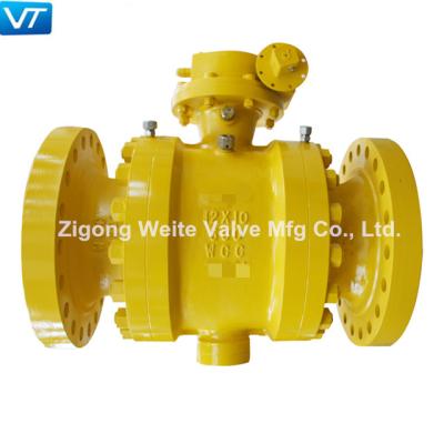 China 12x10'' Forged Steel Trunnion Ball Valve Reduced Bore WCC Ball Valve for sale
