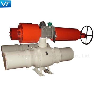China Pneumatic Actuator Fully Welded Ball Valve Union Melt Welding Technics for sale