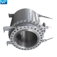 China Large Diameter Cast Steel Trunnion Ball Valve 30 Inch Bare Stem for sale
