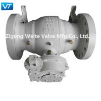 China 300LB 10 Inch Ball Valve WCB Carbon Steel Trunnion Mounted for sale
