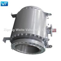 China Bare Stem Trunnion Mounted Ball Valve With ISO5211 Connection Plate for sale