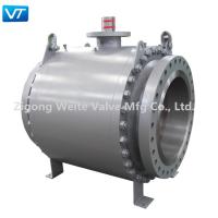 China Bare Stem Trunnion Mounted Ball Valve With ISO5211 Connection Plate for sale