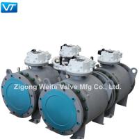 China 16 Inch API 607 Electric Ball Valve 300LB LF2 With Thrust Bearing for sale