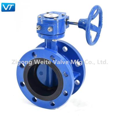 China High Strength Gearbox Butterfly Valve Pipeline Flange Type Butterfly Valve for sale