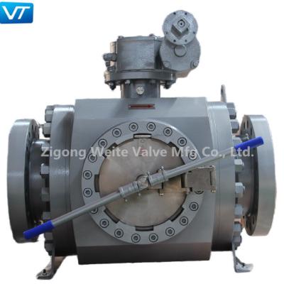 China 10'' 600LB Pigging Ball Valve Forged Steel Body Material A105 ENP for sale