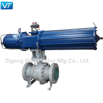 China ISO9001 Emergency Shutdown Valve Pneumatic Actuator Ball Valve Trunnion Mounted for sale