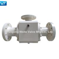 China 4 Inch Class 300 Oil Ball Valve PTFE Seat T Type Three Way With Large Circulation Capacity for sale