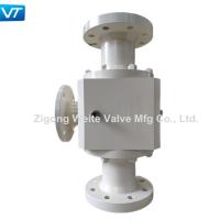 China 4 Inch Class 300 Oil Ball Valve PTFE Seat T Type Three Way With Large Circulation Capacity for sale