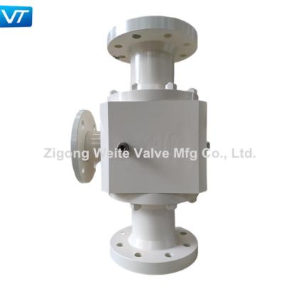 China 4 Inch Class 300 Oil Ball Valve PTFE Seat T Type Three Way With Large Circulation Capacity for sale