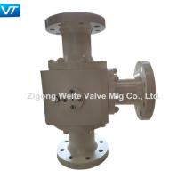 China WCB Body Pipeline Ball Valve 300LB T Type 3 Way Ball Valve 4 Inch for sale