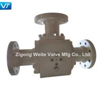 China API 608 Standard 3 Way Ball Valve 4 Inch API 598 ASME B16.10 Flange for sale