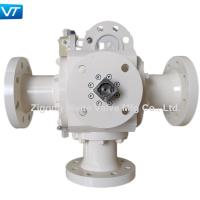 China T Type API 6D Ball Valve Bare Stem ISO5211 High Platform Three Way for sale
