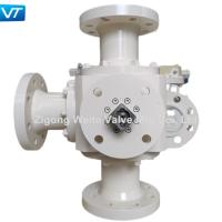 China T Type API 6D Ball Valve Bare Stem ISO5211 High Platform Three Way for sale