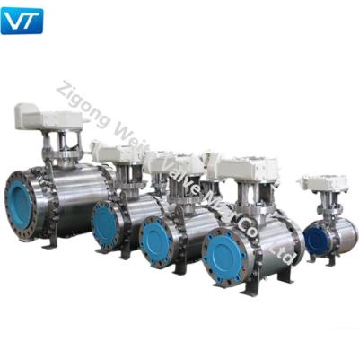 China Trunnion Mounted Cryogenic Ball Valve Forged Electric Actuator Ball Valve for sale