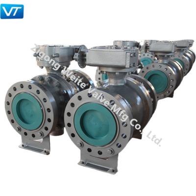 China 3 Pieces WCB Trunnion Mounted Ball Valve 10