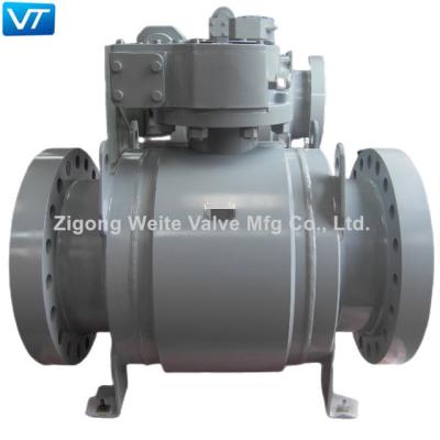 China Electric Operated Class 600 24 Inch Ball Valve Trunnion Mounted API 6D Design for sale