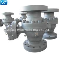 China ASME B16.10 Trunnion Mounted Ball Valve Stainless Steel Worm Gear Ball Valve for sale
