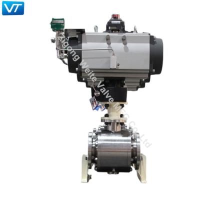 China Pneumatic Actuator F316 Stainless Steel Flanged Ball Valves 6'' 150LB for sale