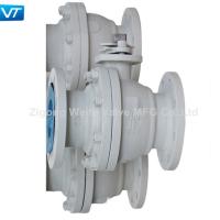 China Cast Steel Trunnion Side Entry Ball Valves Flanged End DN100 PN16 for sale