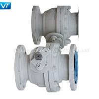 China DN100 PN16 Carbon Steel Flanged End Ball Valves WCB Body Material for sale