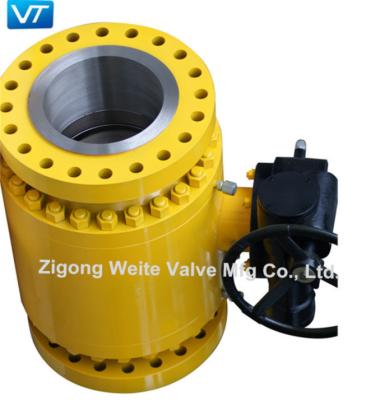 China DN200 Soft Seated Ball Valve Gear Operated Trunnion Mounted for sale