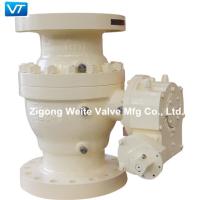 China WCB Cast Steel Trunnion Ball Valve 900LB 10 Inch Worm Gear Operated for sale