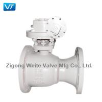 China PTFE Sealing 300LB Pipeline Ball Valve 8x6'' One Piece Cast Steel Body for sale