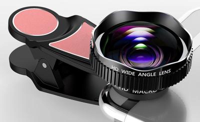 China universal camera lens Macro lens wide angle 2 in 1 mobile phone lens with clip for sale