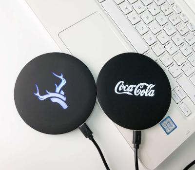 China New style QI standard wireless charger with your logo lighting for sale