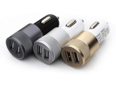 China Portable dual USB port fast car smart phone charger/quick car charger QC2.0 fast charger for sale