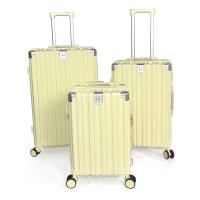 China 1682-3 piece hard shell suitcase set with Spinner Wheels Hardside Suitcases 20/24/28 Inch TSA Lock USB Charging Cup Holder Makeup Bag for Men Women abs hard shell luggage for sale