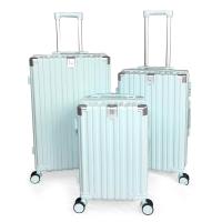 China 1682-3 piece hard shell suitcase set with Spinner Wheels Hardside Suitcases 20/24/28 Inch TSA Lock USB Charging Cup Holder Makeup Bag for Men Women abs hard shell luggage for sale