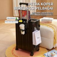 China Best sell  luggage 1682New cup holder Mute universal wheel password box for travel luggage ABS hard shell luggage for sale