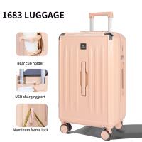 China 1683 Three Handles Aluminum frame TSA lock luggage versatile fashionable travel suitcases for sale